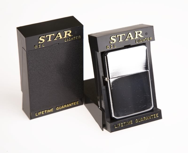 Standard Flip-Top Star Lighter - Wholesale Engravable Blank (plastic c ...